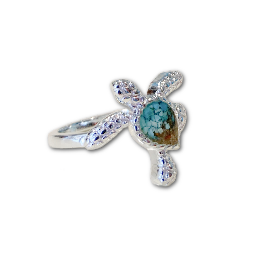 Ring: Sea Turtle Turquoise Gradient – Very Ventura Gift Shop & Gallery