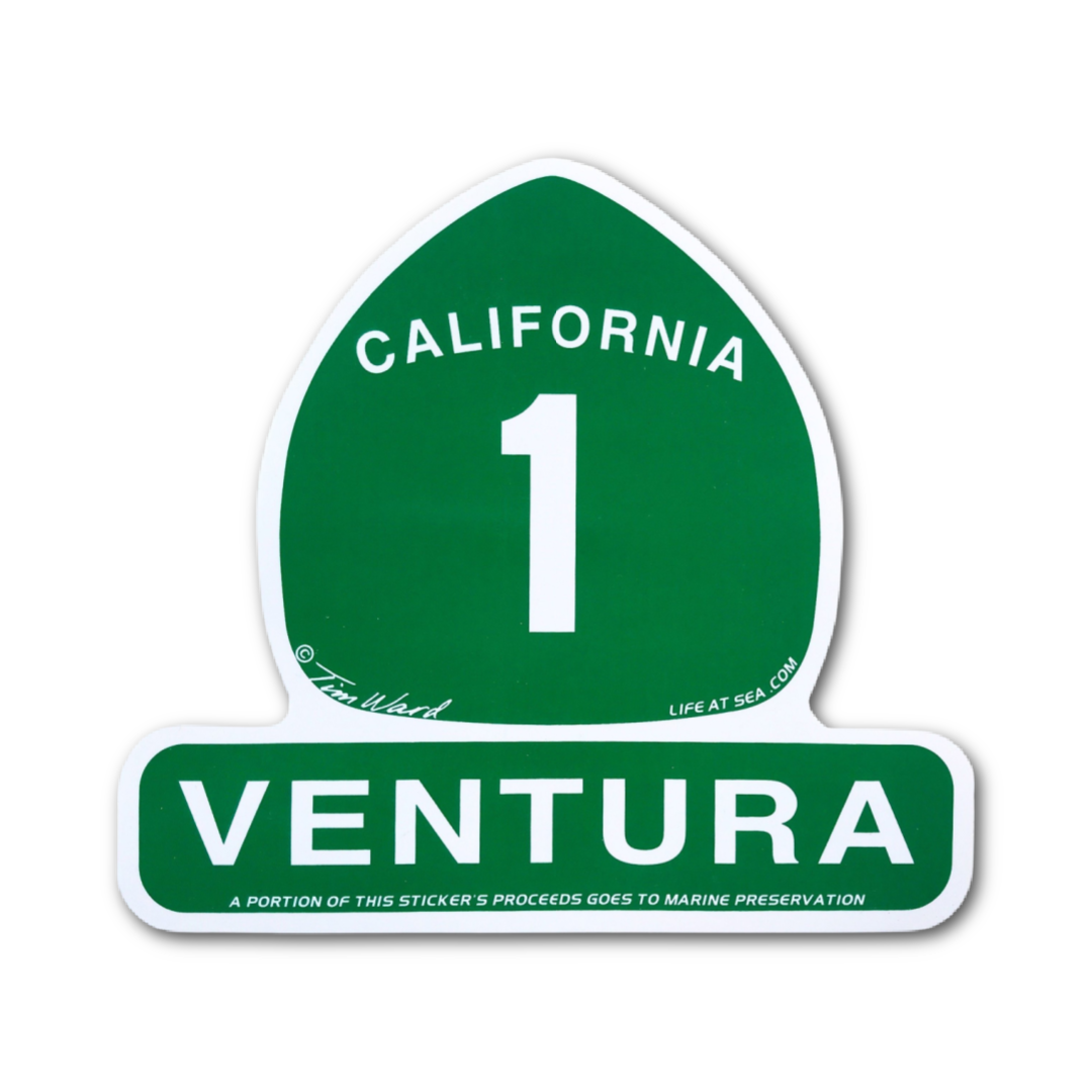 Ventura Highway 1 Sticker MINI – Very Ventura Gift Shop & Gallery